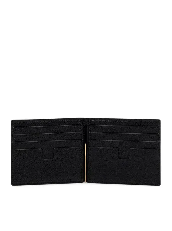 TOM FORD Soft Grain Leather Money Clip Wallet