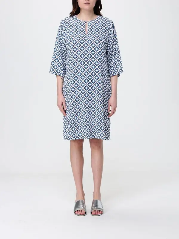 Max Mara Graphic Print Silk Mini Dress - Multicolor