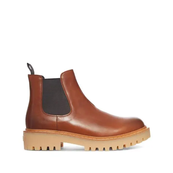 Prada Smooth Calf Leather Ankle Boots - Brown