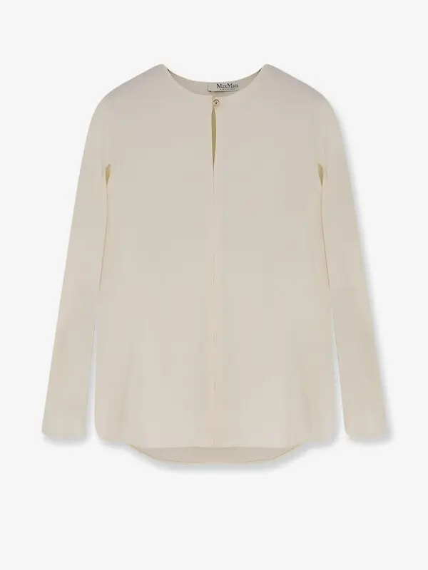 Max Mara Stretch Silk Shirt - Cream