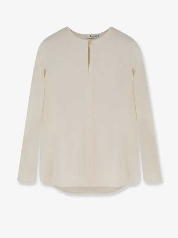 Max Mara Stretch Silk Shirt - Cream