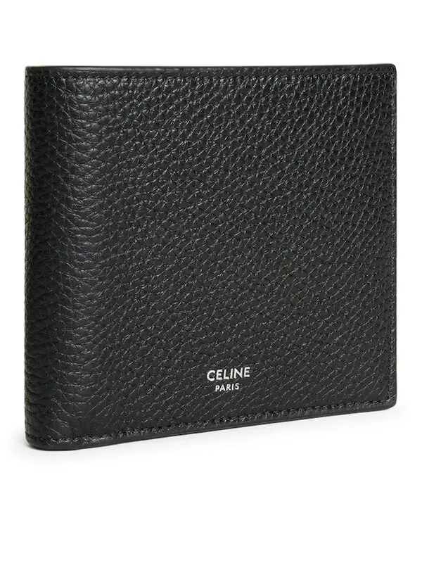 Celine Bi-fold Wallet In Grained Calfskin