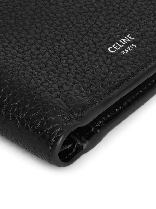 Celine Bi-fold Wallet In Grained Calfskin
