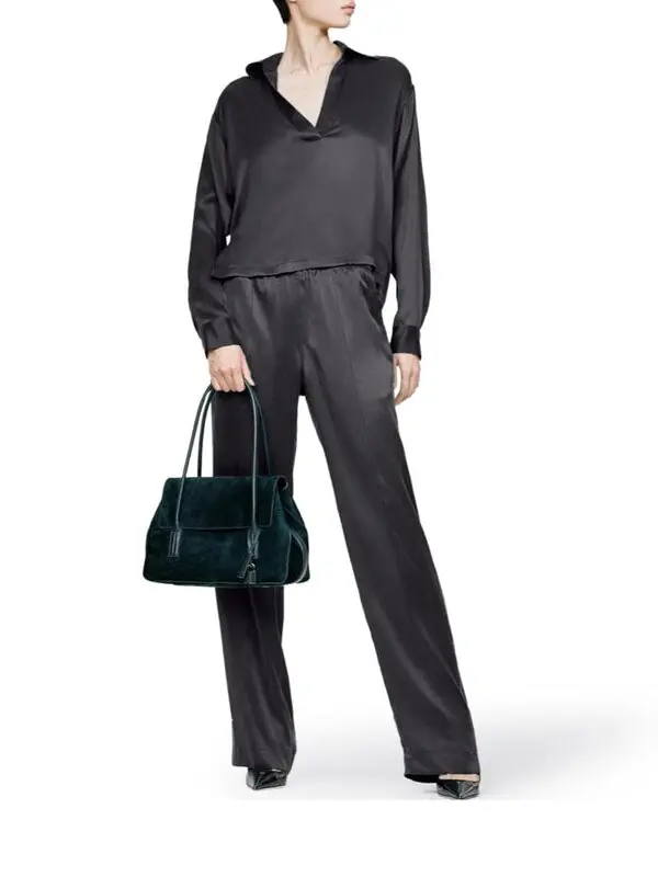 TOM FORD Peach-feel Silk Satin Pj Pants - Black