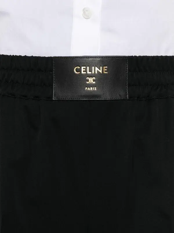 Celine Logo Wool Shorts