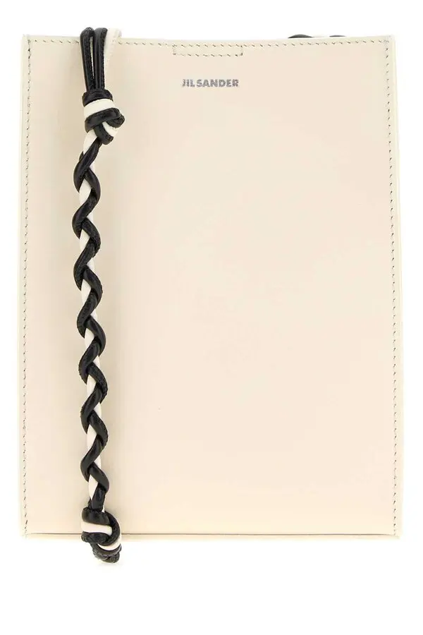 JIL SANDER Ivory Leather Small Tangle Shoulder Bag