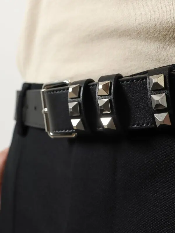 Valentino Garavani Flaneuse Leather Belt With Iconic Studs - Multicolor