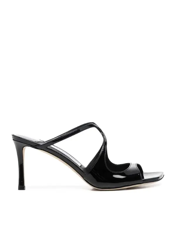JIMMY CHOO Anise 75mm Shiny Leather Sandals
