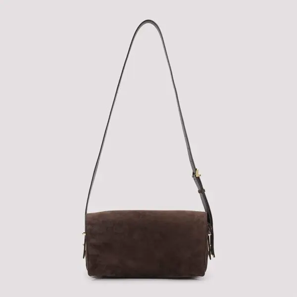 Balenciaga Suede Le 7 Shoulder Bag - Brown
