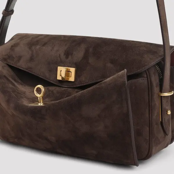 Balenciaga Suede Le 7 Shoulder Bag - Brown