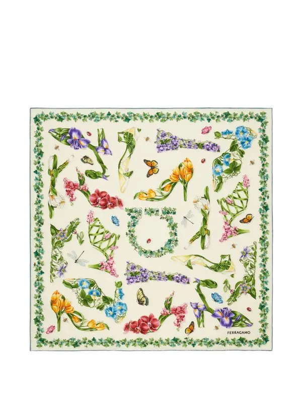 FERRAGAMO Printed Silk Foulard