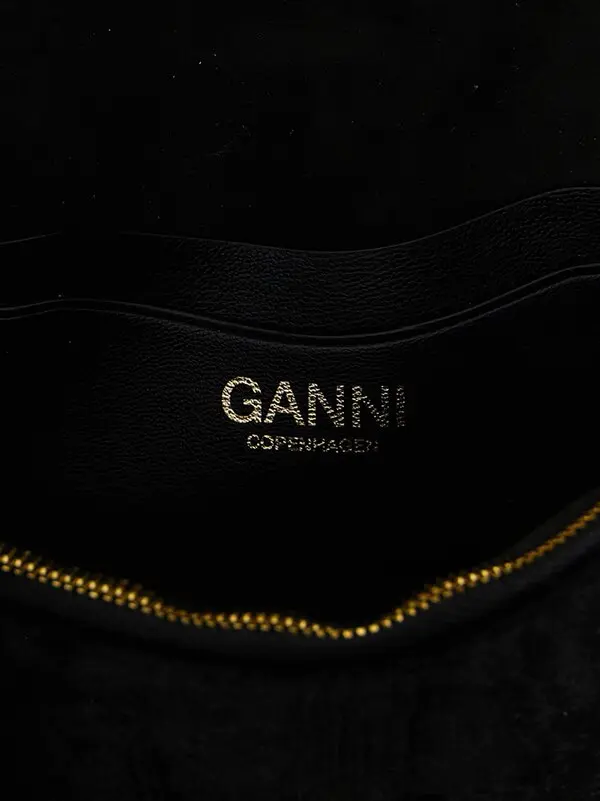 GANNI Lulu' Wallet On Chain - Black