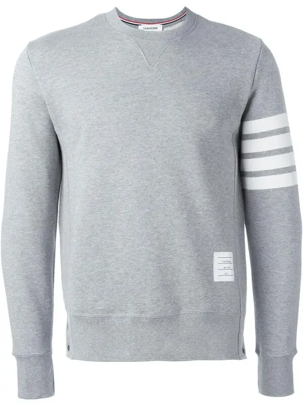 Thom Browne Cotton Crewneck Sweatshirt - Gray