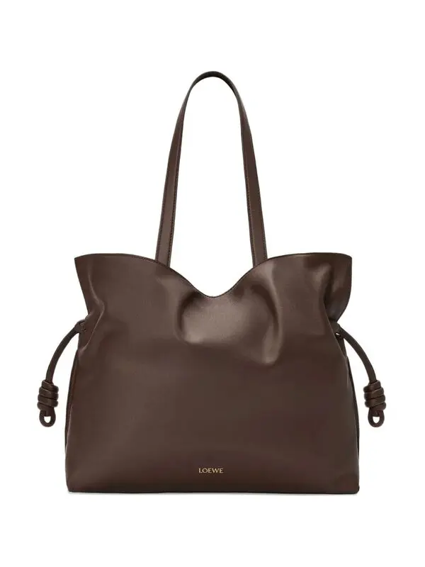 Loewe Flamenco Large Leather Clutch - Brown