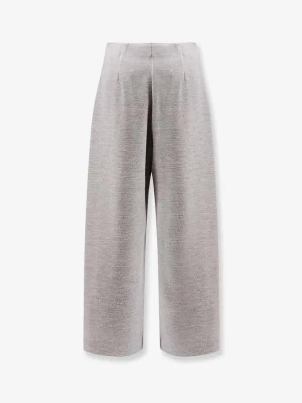 Max Mara Ebrien Wool And Cotton Trousers - Multicolor