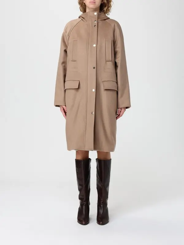 Max Mara Virgin Wool Blend Coat - Brown
