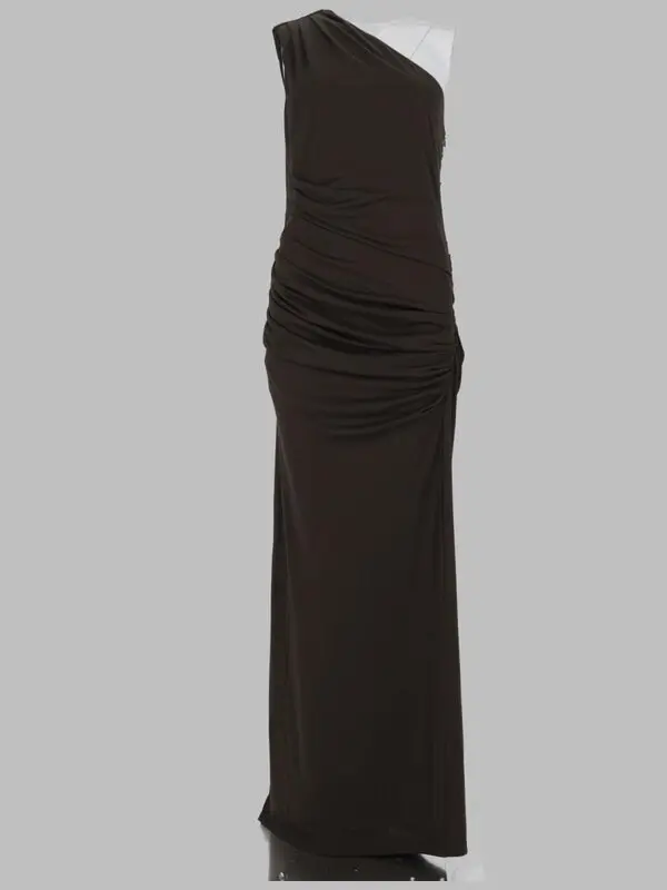 ROTATE BY BIRGER CHRISTENSEN Asymmetrical Midi Dress