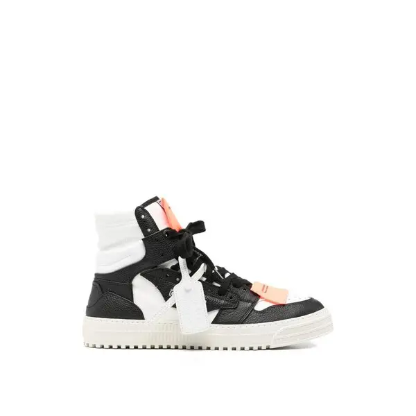 Off-White High-top Leather Sneakers - Black