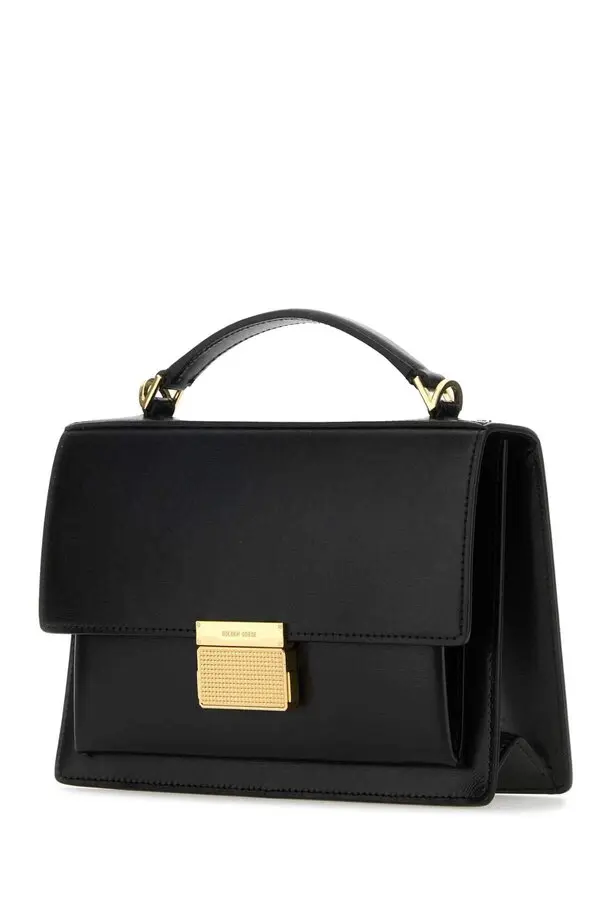 GOLDEN GOOSE Leather Venezia Handbag - Black