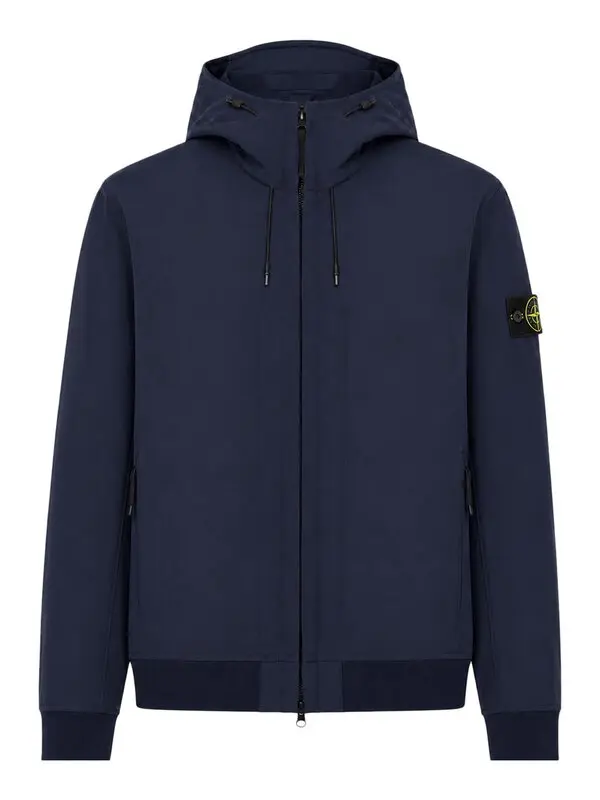 Stone Island Lightweight Hooded Jacket - Blue