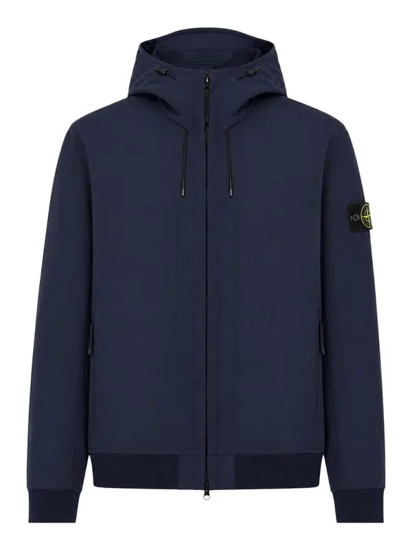 Stone Island Lightweight Hooded Jacket - Blue