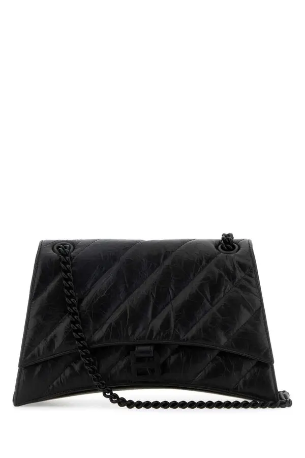Balenciaga Leather Medium Crush Shoulder Bag