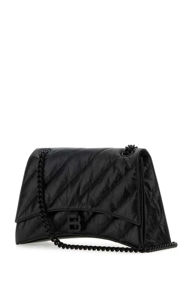 Balenciaga Leather Medium Crush Shoulder Bag