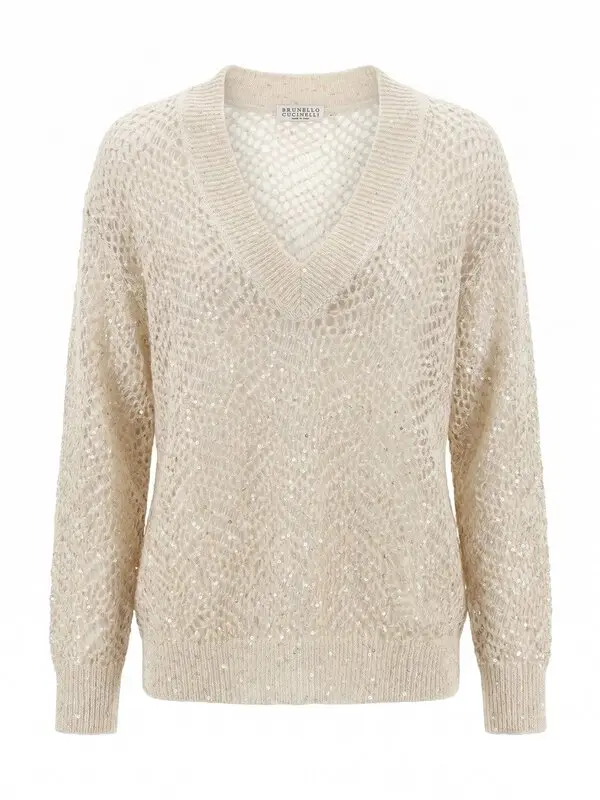 Brunello Cucinelli V Neck Sweater - Multicolor