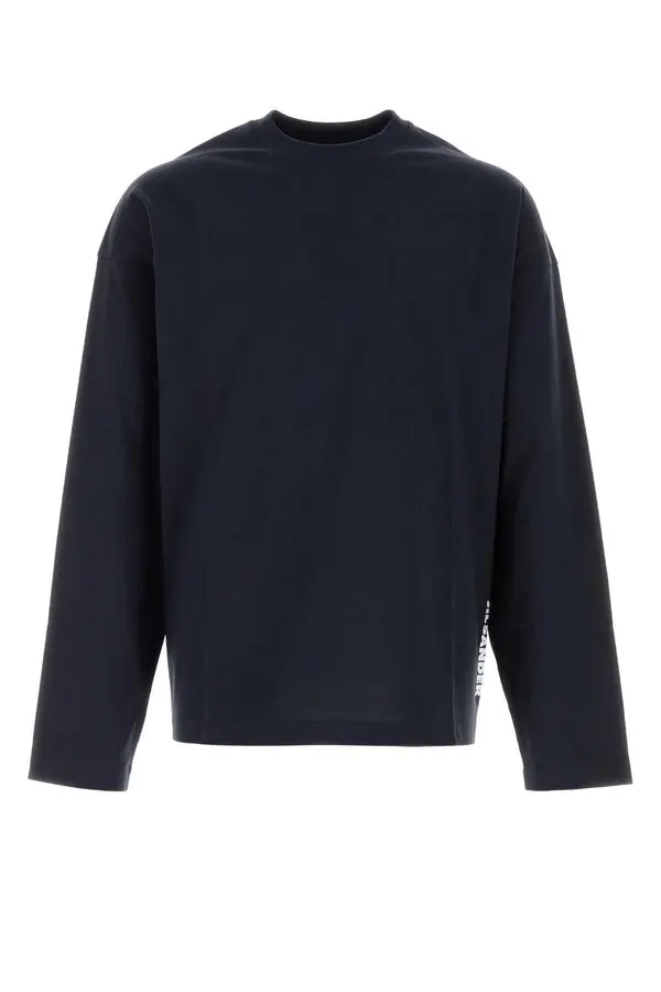 JIL SANDER Midnight Cotton T-shirt - Blue