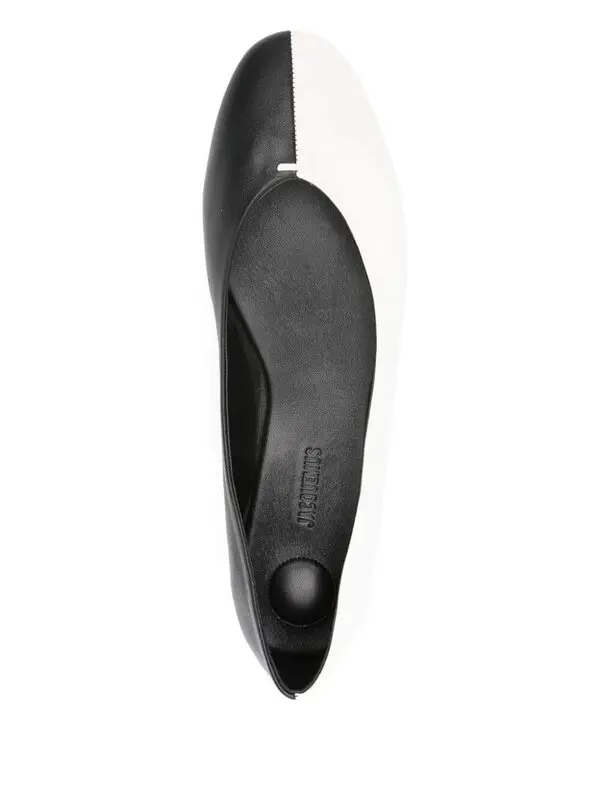 Jacquemus Les Ballerines Ovalo Leather Flats - Black