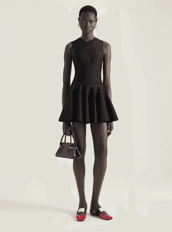 Givenchy Crew Neck Flared Dress - Multicolor