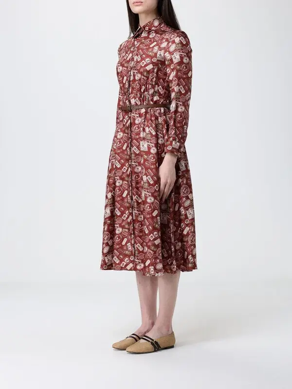 Max Mara Printed Silk Chemisier Dress