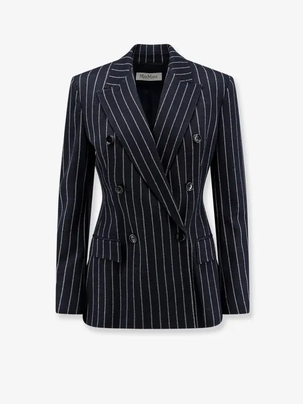 Max Mara Pinstripe Jersey Blazer - Multicolor