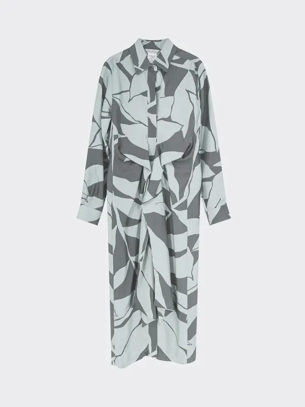 Max Mara Printed Silk Shirt Dress