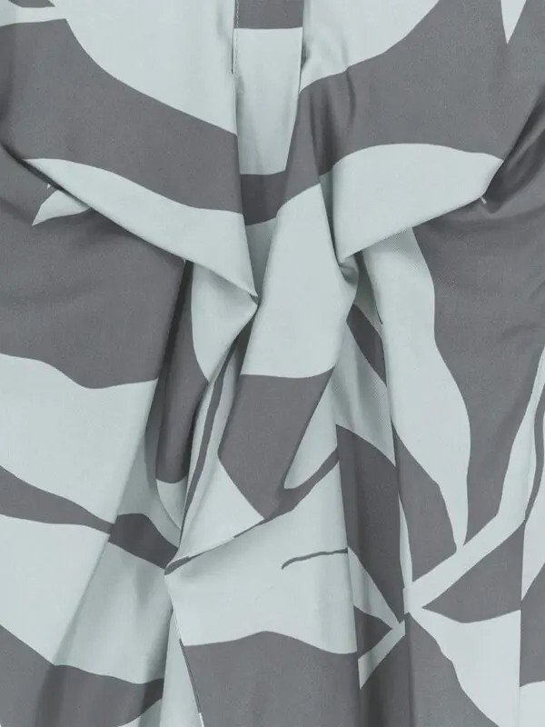 Max Mara Printed Silk Shirt Dress - Green