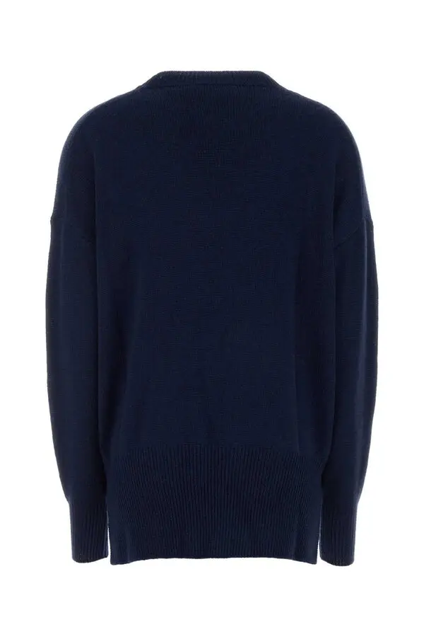 JIL SANDER Navy Cashmere Oversize Sweater