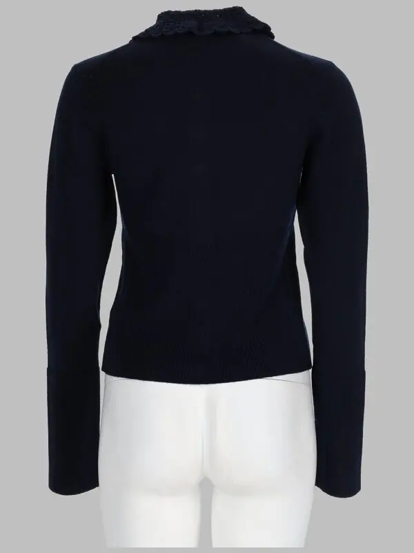 Chloé Cardigan Aderente In Maglia Con Logo