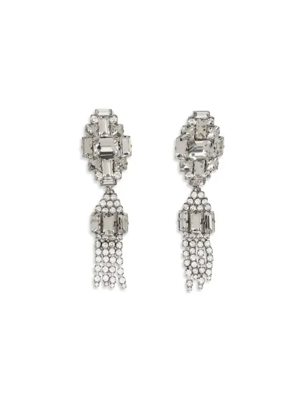 Alessandra Rich Colored Crystal Drop Earrings