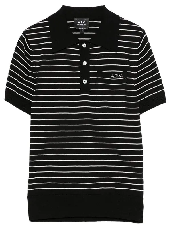 A.p.c. Striped Cotton Polo - Multicolor