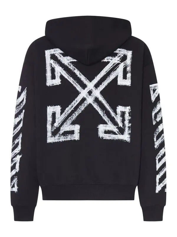 Off-White Arrow Sketch Print Hoodie - Black