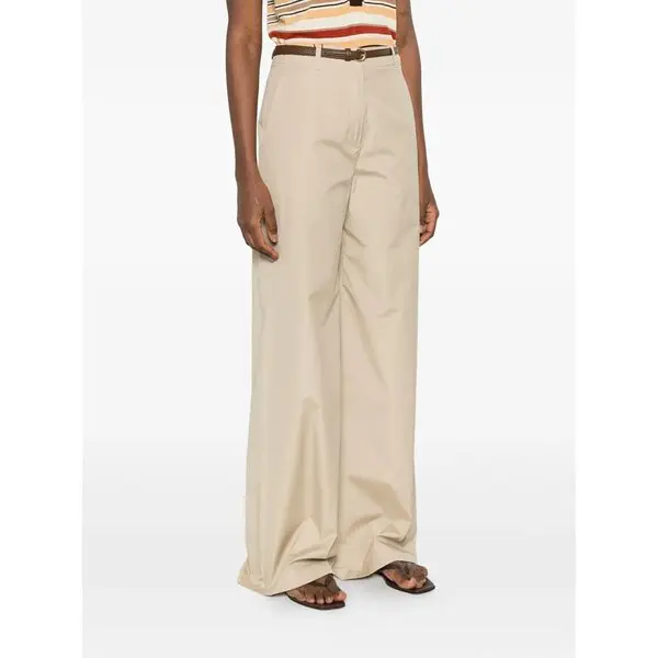 Max Mara Neutrals Trousers Palazzo Pants - Cream
