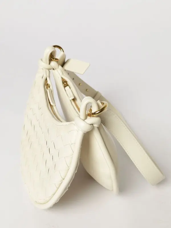 Bottega Veneta Leather Crossbody Bag - Cream