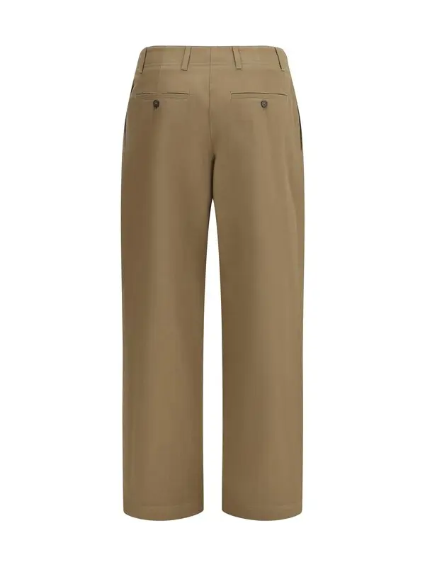 TOTEME Straight-leg Pants In Organic Cotton - Brown