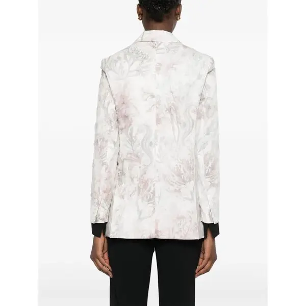 Max Mara Floral Print Silk Blazer
