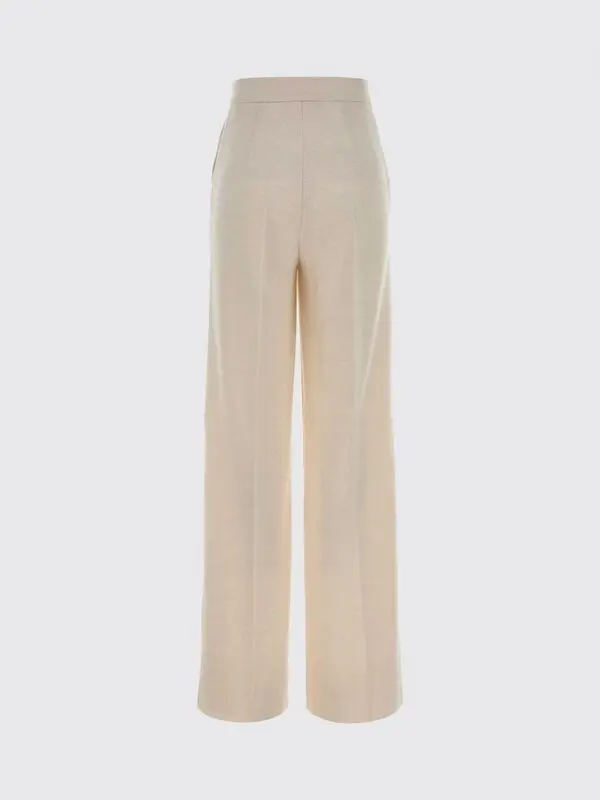 Max Mara Attinia Wool Palazzo Trousers - Cream