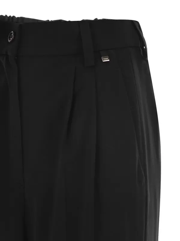 Herno Soft Wool Cargo Pants - Black