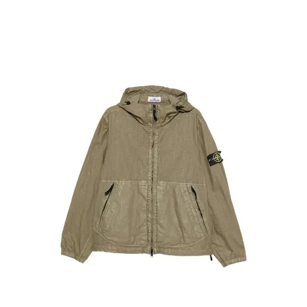 Stone Island Hooded Nylon Panama Jacket - Green