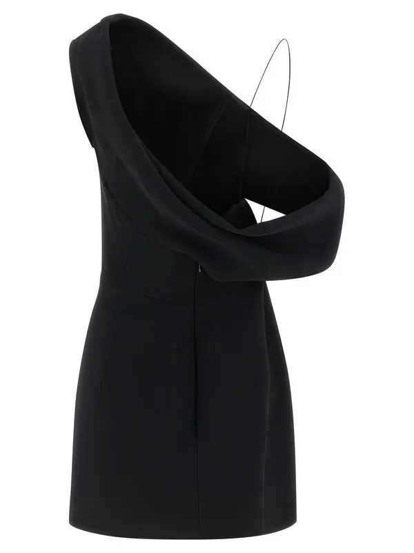 Jacquemus Asymmetrical Draped Minidress
