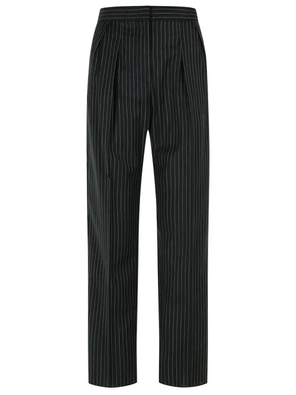 Max Mara Esamo Carrot' Virgin Wool Tela Pants - Black