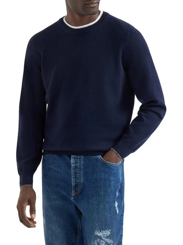 Brunello Cucinelli Essential Crew Neck Cashmere Sweater